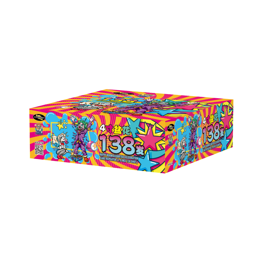 Happy Boom Assorted Celebration Cake Repeater - Firework Shop
