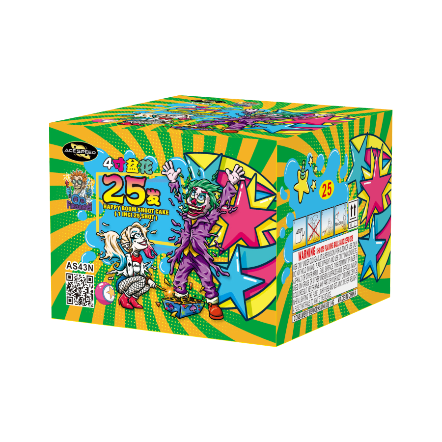 Happy Boom Assorted Celebration Cake Repeater - Firework Shop